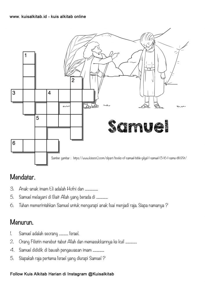 Teka-Teki Silang Alkitab Samuel - Kuis Alkitab
