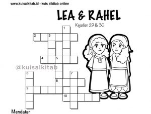 Teka-Teki Silang Alkitab Lea dan Rahel - Kuis Alkitab