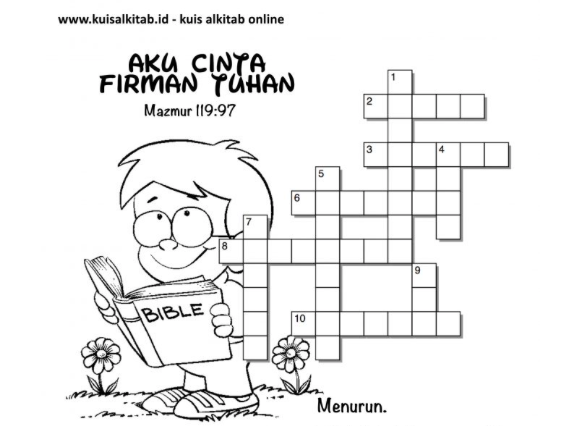 Teka-Teki Silang Alkitab Aku Cinta Firman Tuhan - Kuis Alkitab