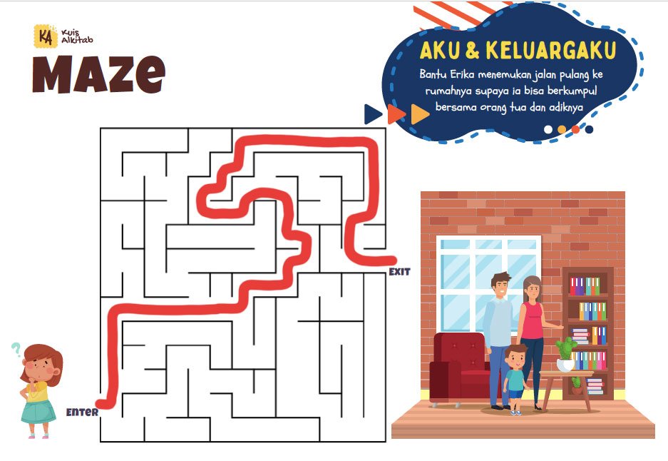 Maze Alkitab Aku dan Keluargaku - Kuis Alkitab