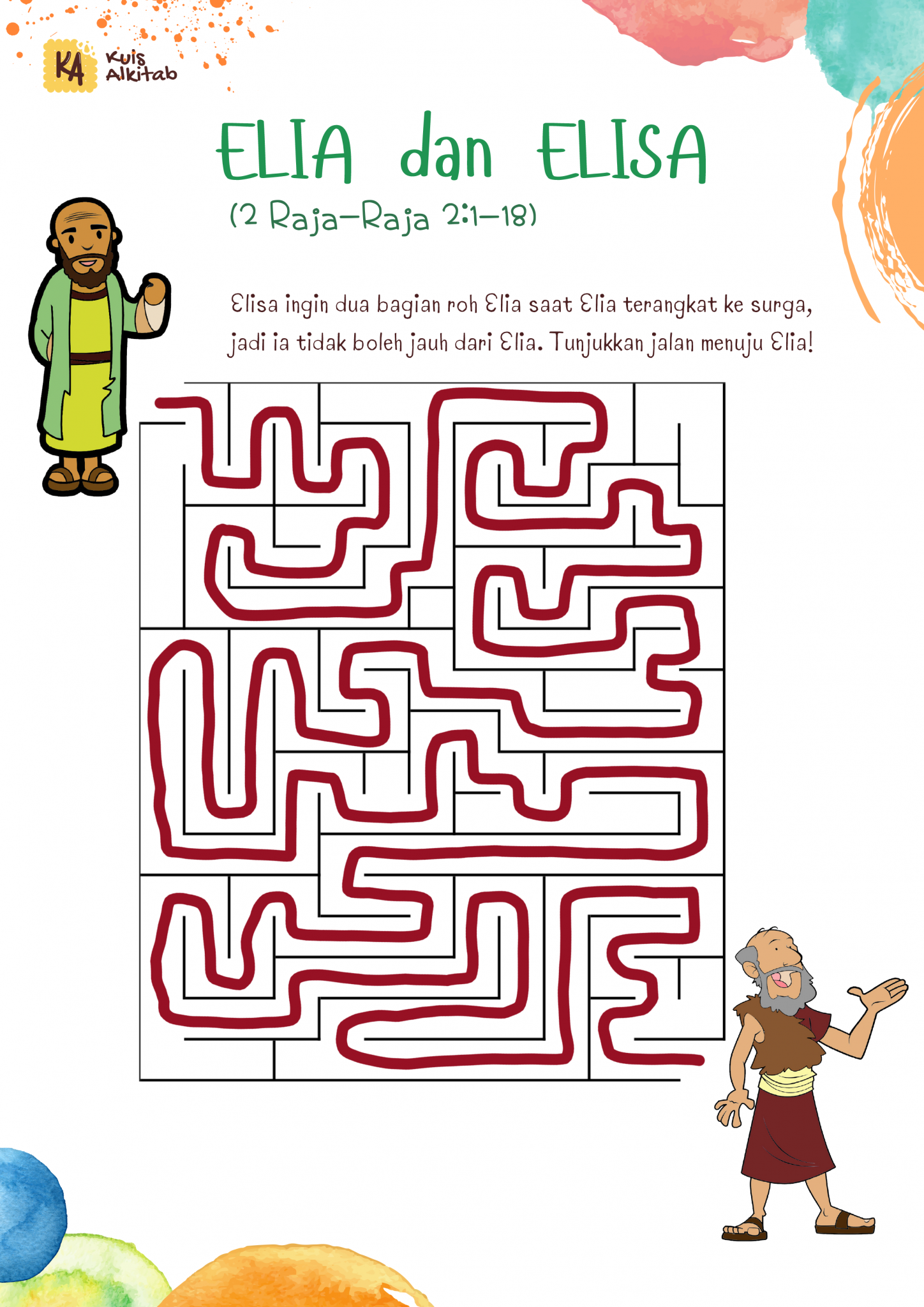 Maze Alkitab Elia dan Elisa - Kuis Alkitab